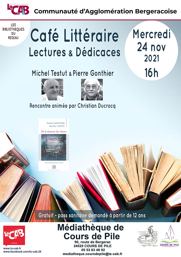 Café littéraire, lectures et dédicaces avec Michel Testut et Pierre ...